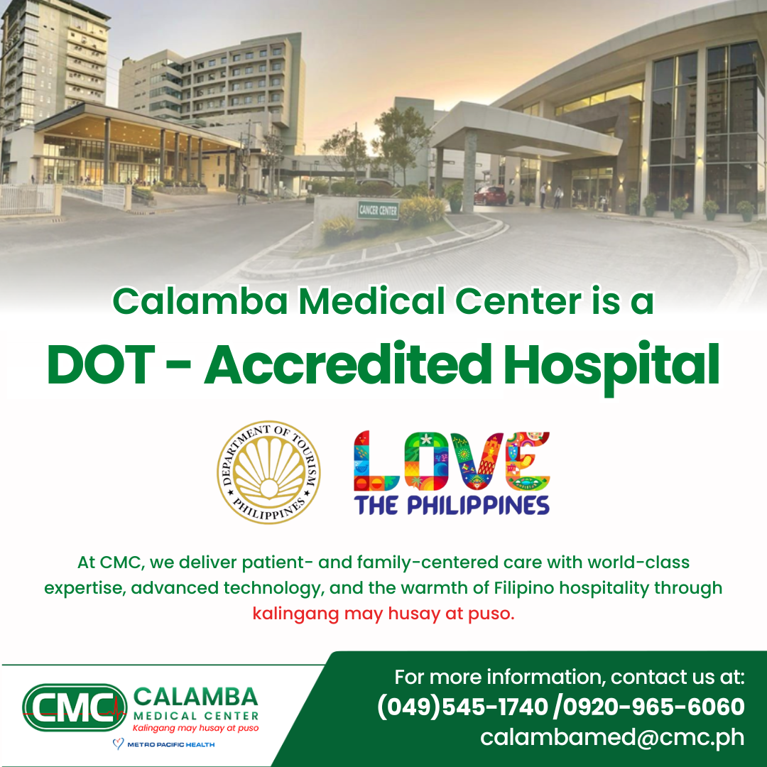 Calamba Medical Center - CMC is DOT Accredited Hospital